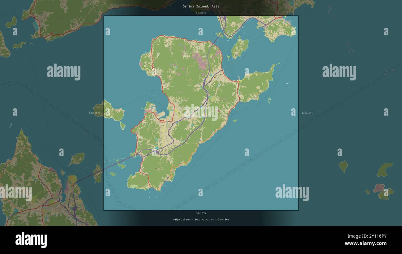 Oshima Island in the Seto Naikai or Inland Sea, belonging to Japan ...