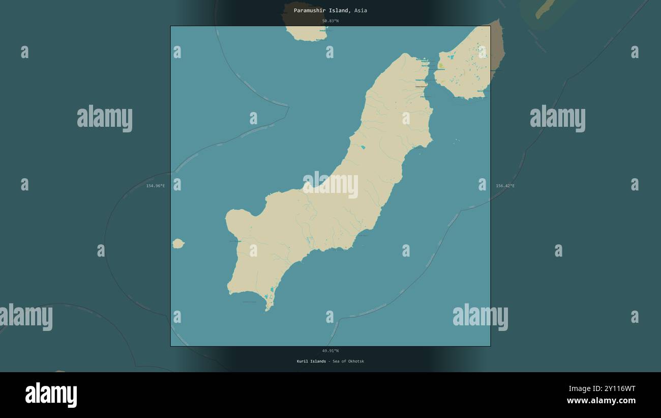 Paramushir Island in the Sea of Okhotsk, belonging to Russia, described ...