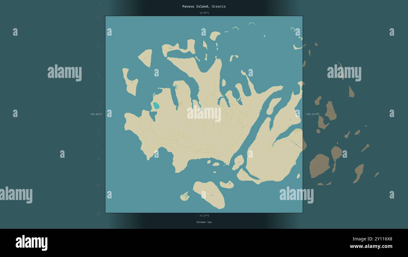 Pavuvu Island in the Solomon Sea, belonging to Solomon Islands ...