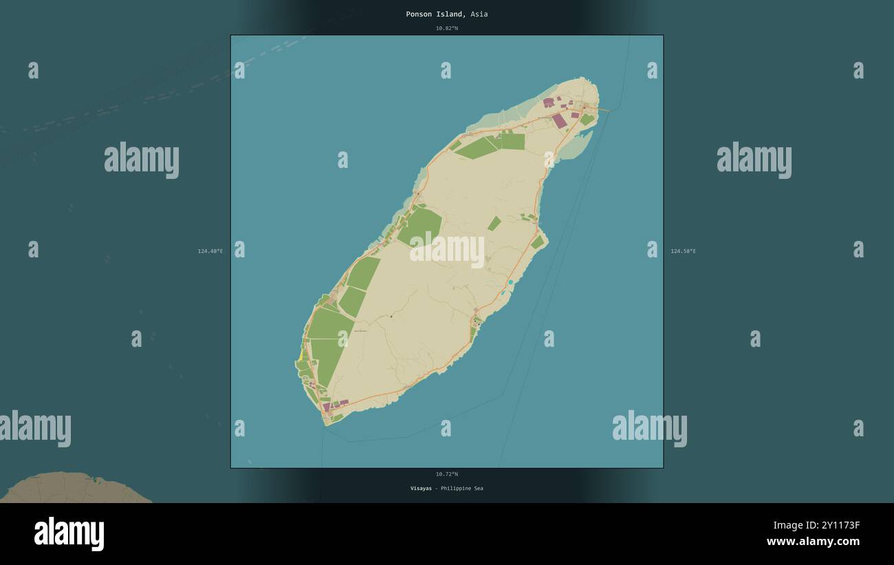 Ponson Island in the Philippine Sea, belonging to Philippines ...