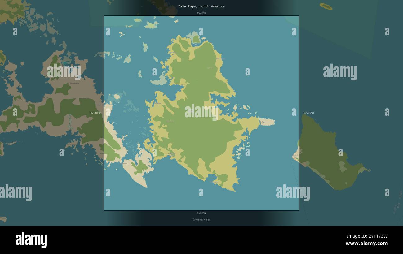 Isla Popa in the Caribbean Sea, belonging to Panama, described and ...