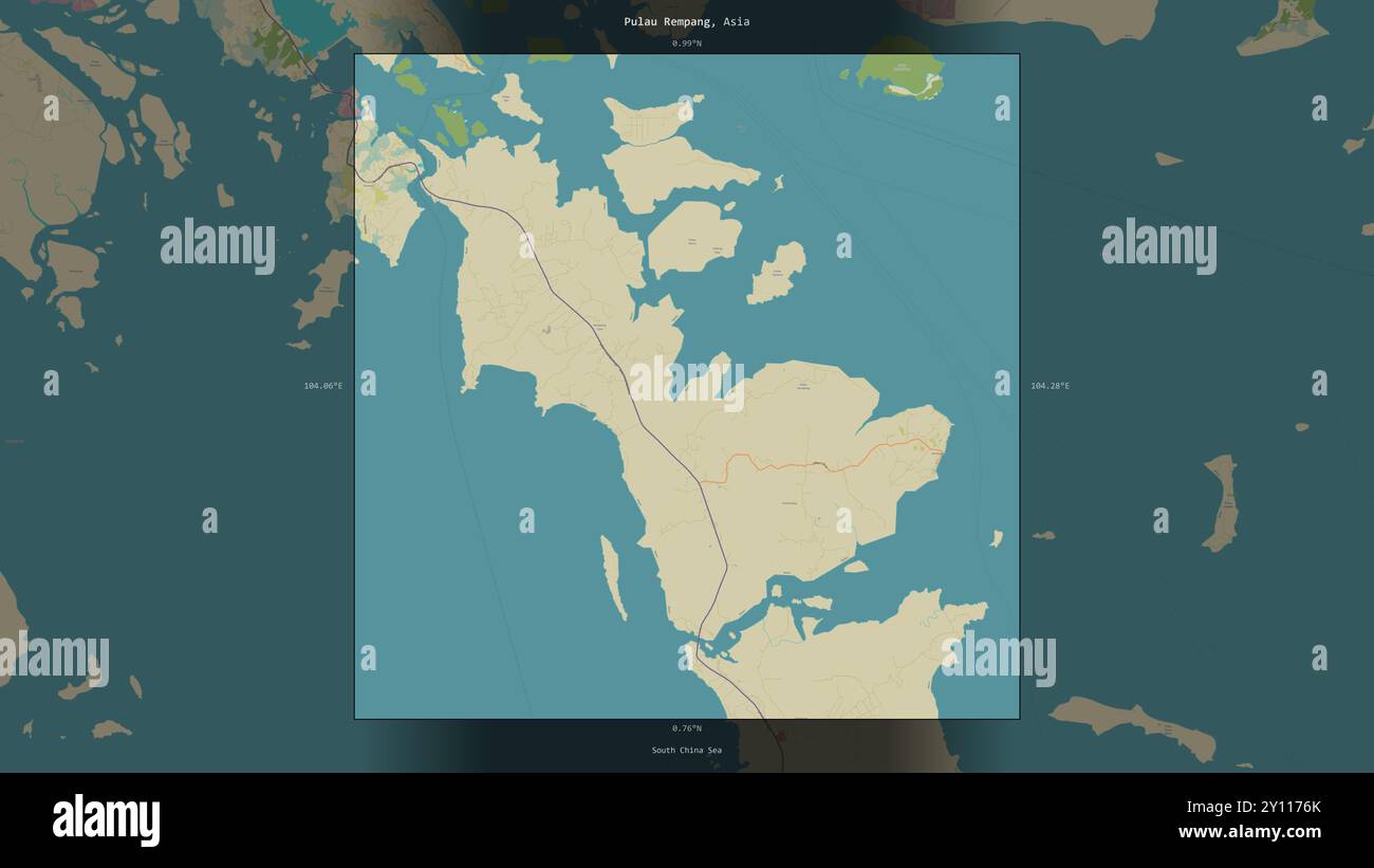 Pulau Rempang in the South China Sea, belonging to Indonesia, described ...