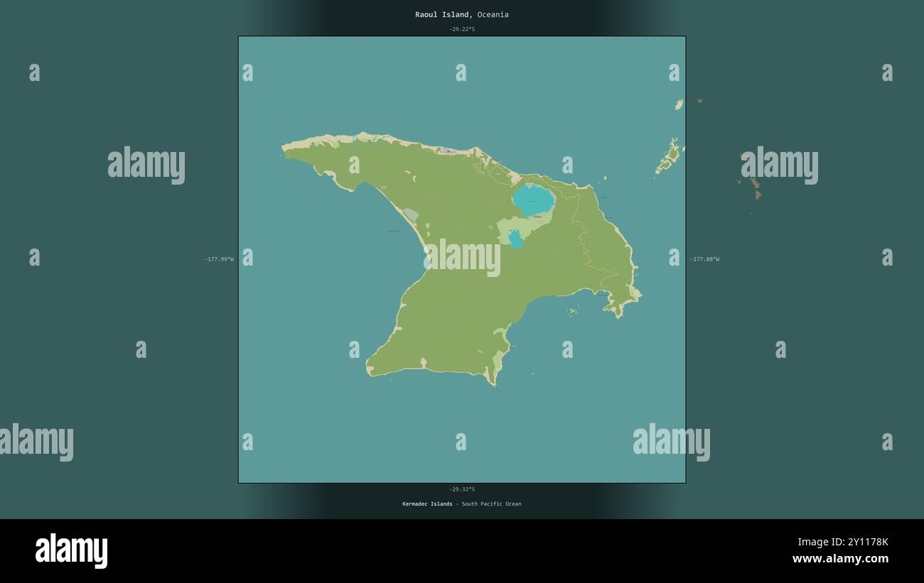 Raoul Island in the South Pacific Ocean, belonging to New Zealand ...