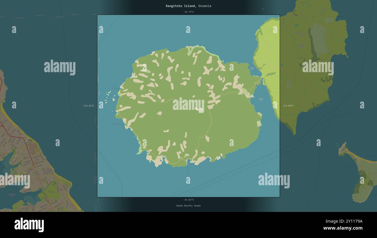 Rangitoto Island in the South Pacific Ocean, belonging to New Zealand ...