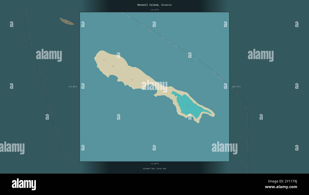 Rennell Island in the Coral Sea, belonging to Solomon Islands ...