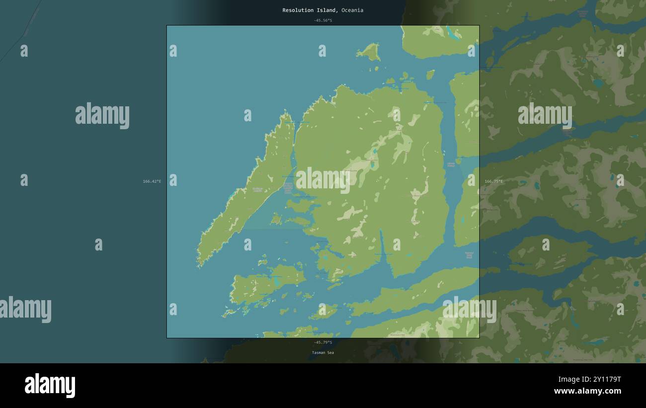 Resolution Island in the Tasman Sea, belonging to New Zealand ...
