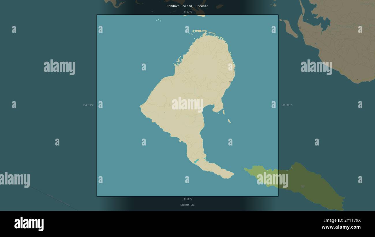 Rendova Island in the Solomon Sea, belonging to Solomon Islands ...