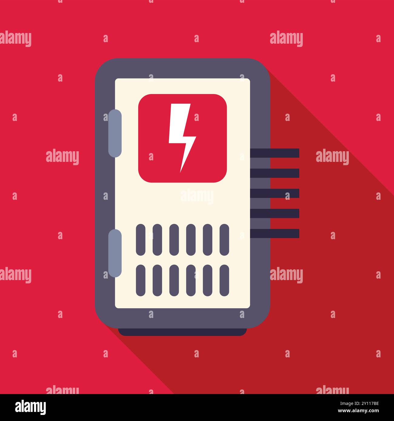 This illustration features an electrical panel with a prominent ...