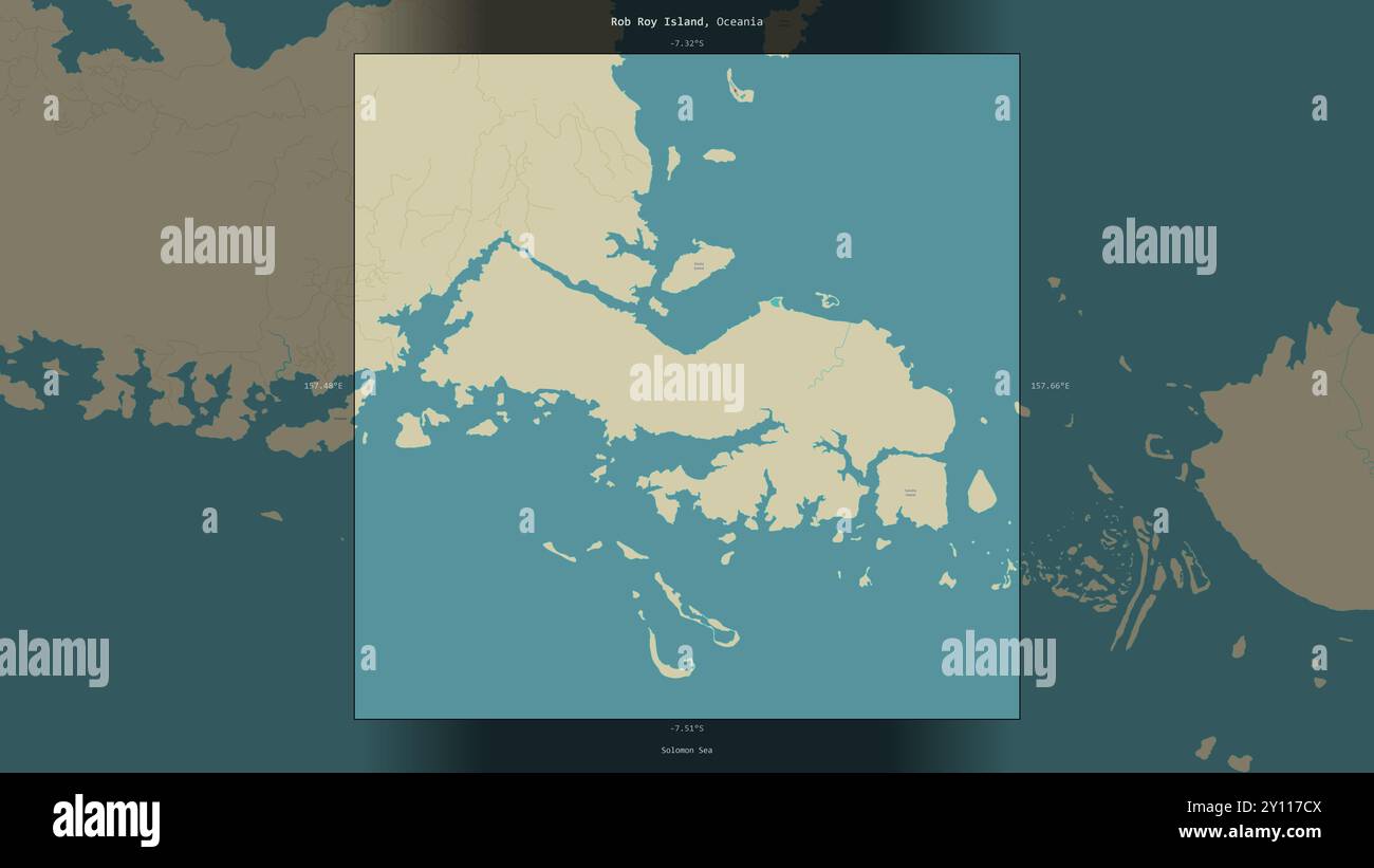 Rob Roy Island in the Solomon Sea, belonging to Solomon Islands ...