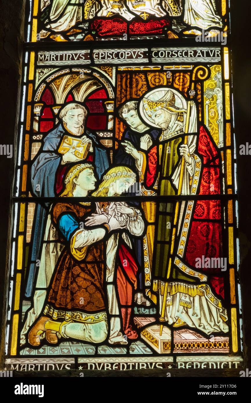 England, Kent, Canterbury, Interior view of St Martin's Church, The ...