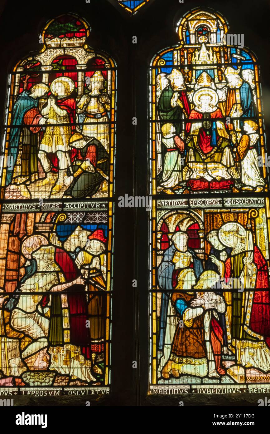 England, Kent, Canterbury, Interior view of St Martin's Church, The ...