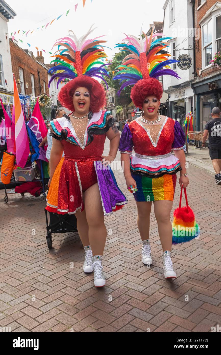 England, Kent, Canterbury, The Annual Canterbury Pride Parade, Two ...