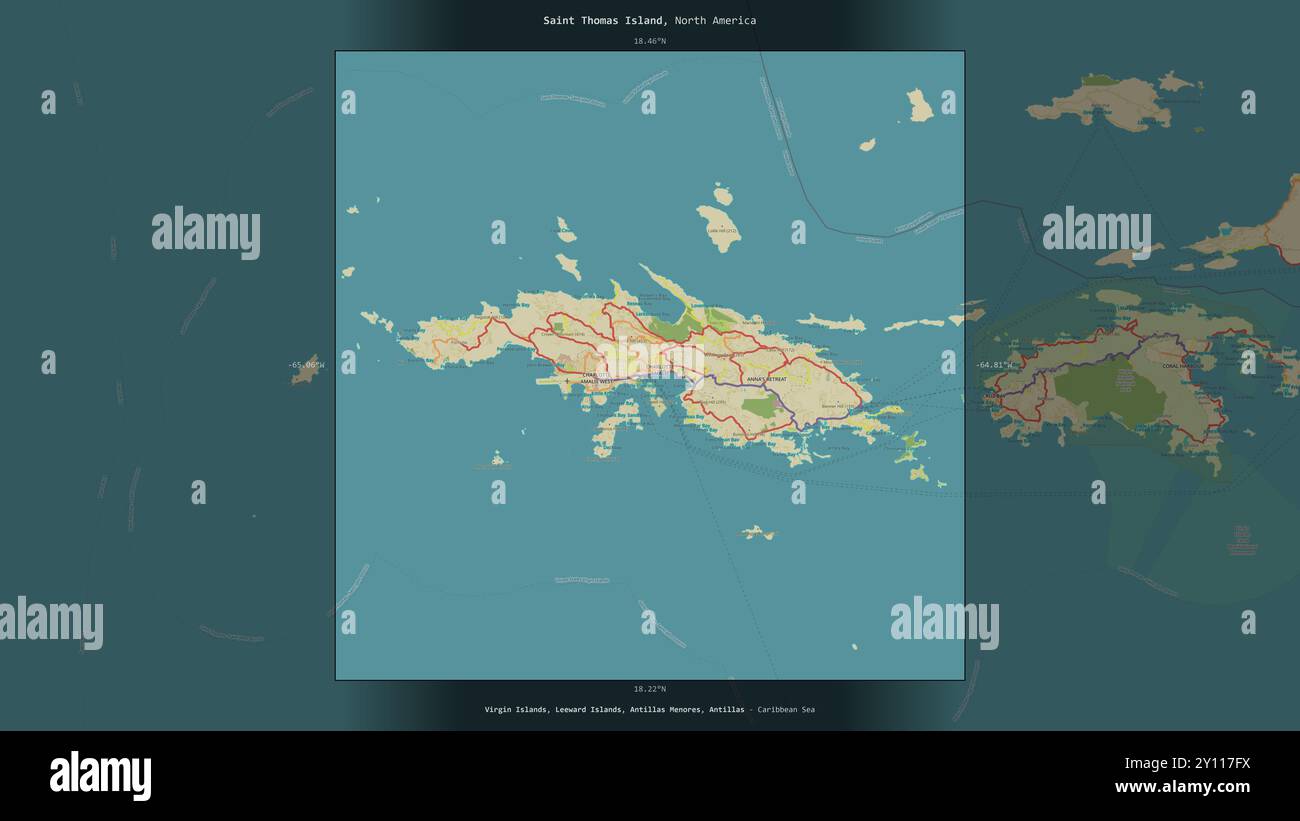 Saint Thomas Island in the Caribbean Sea, belonging to U. S. Virgin ...