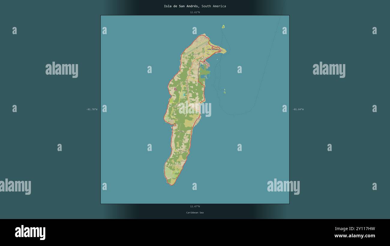 Isla de San Andres in the Caribbean Sea, belonging to Colombia ...