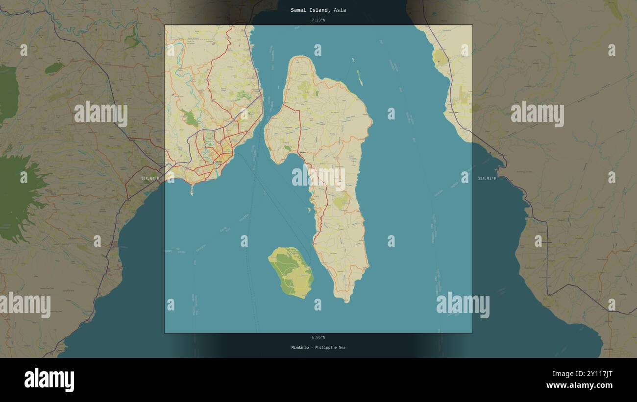 Samal Island in the Philippine Sea, belonging to Philippines, described ...