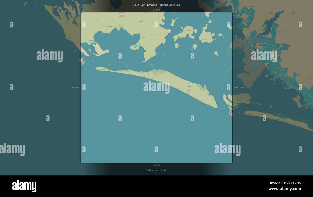 Isla San Ignacio in the Gulf of California, belonging to Mexico ...