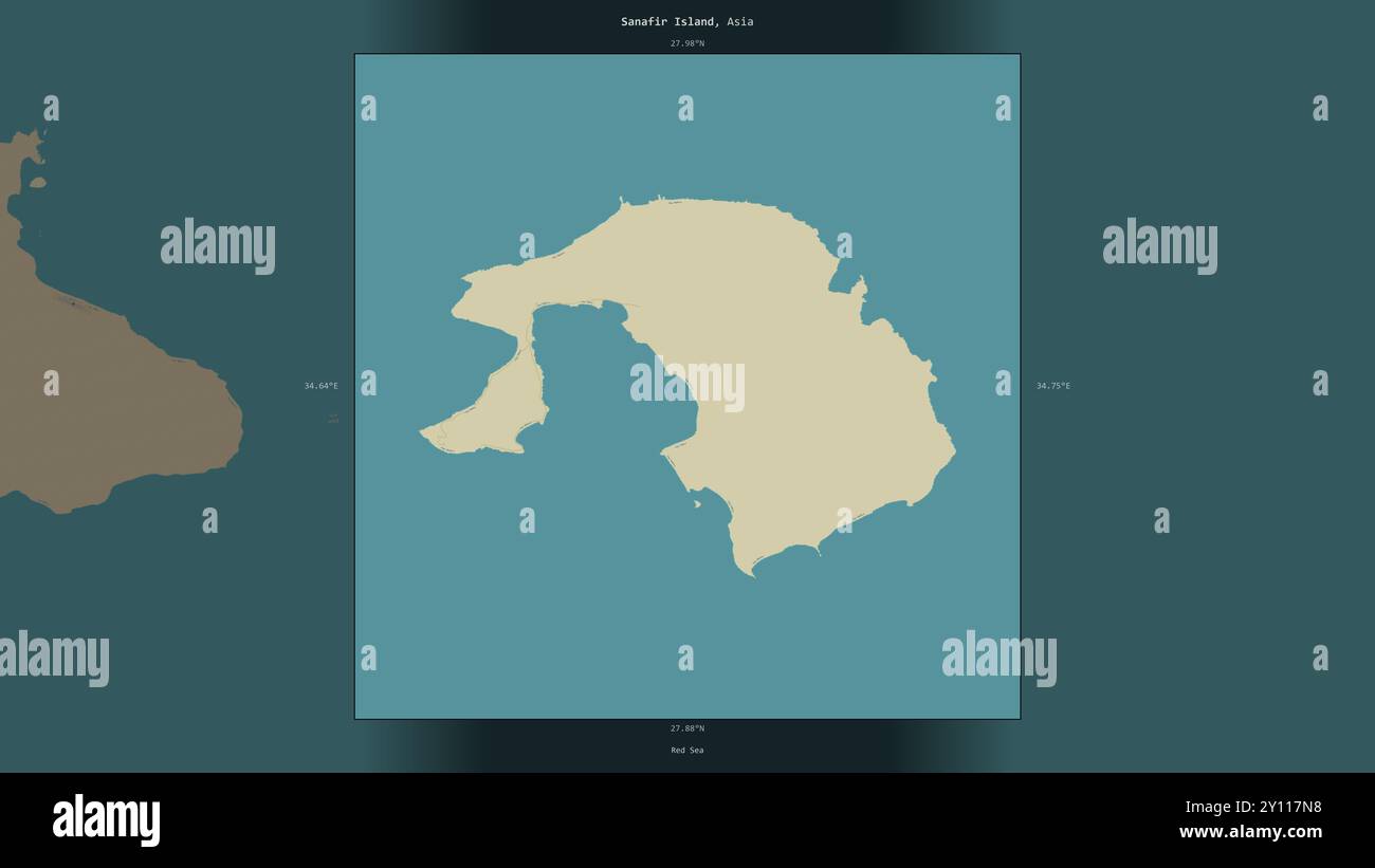 Sanafir Island in the Red Sea, belonging to Saudi Arabia, described and ...