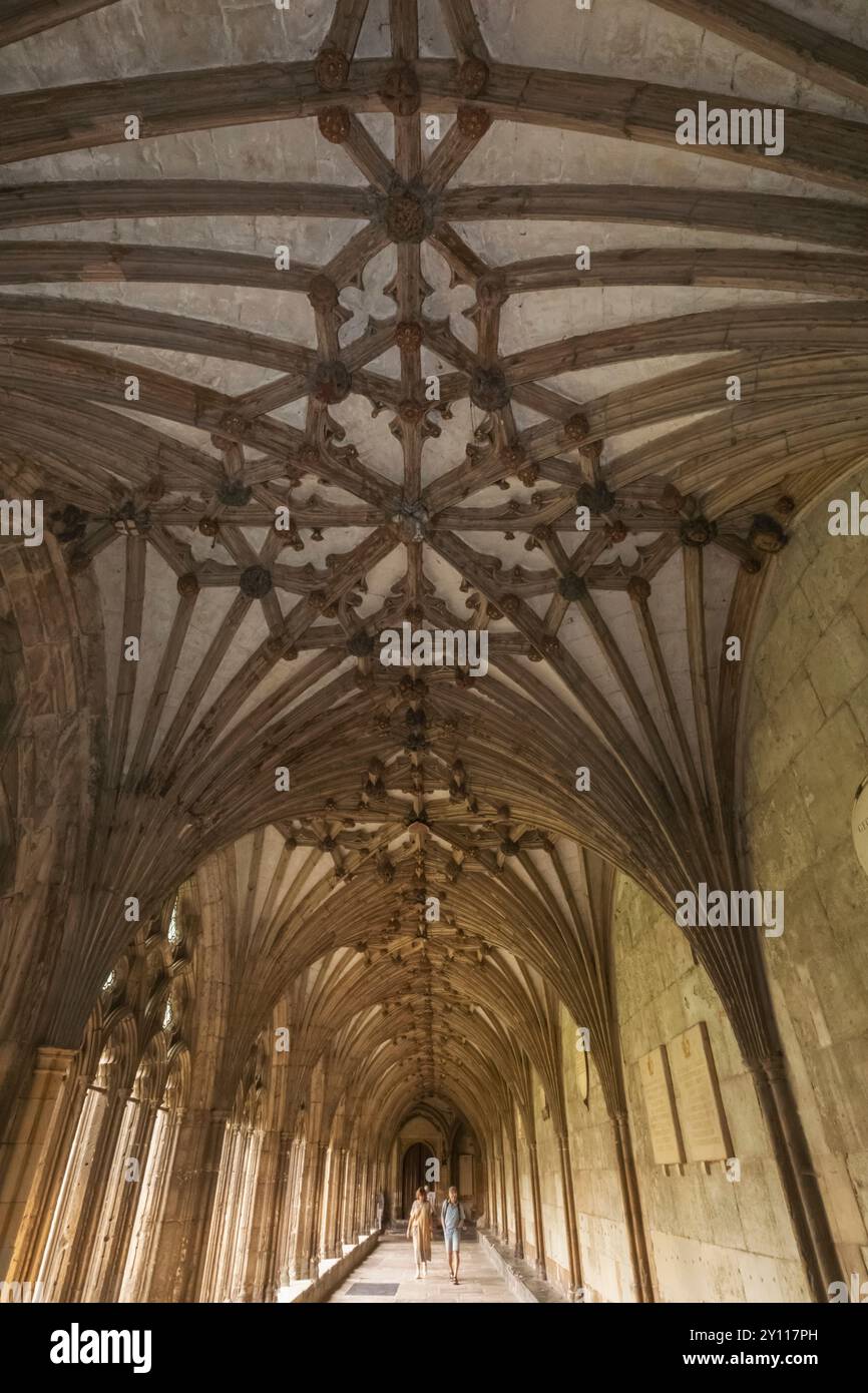England, Kent, Canterbury, Canterbury Cathedral, Interior of view of ...