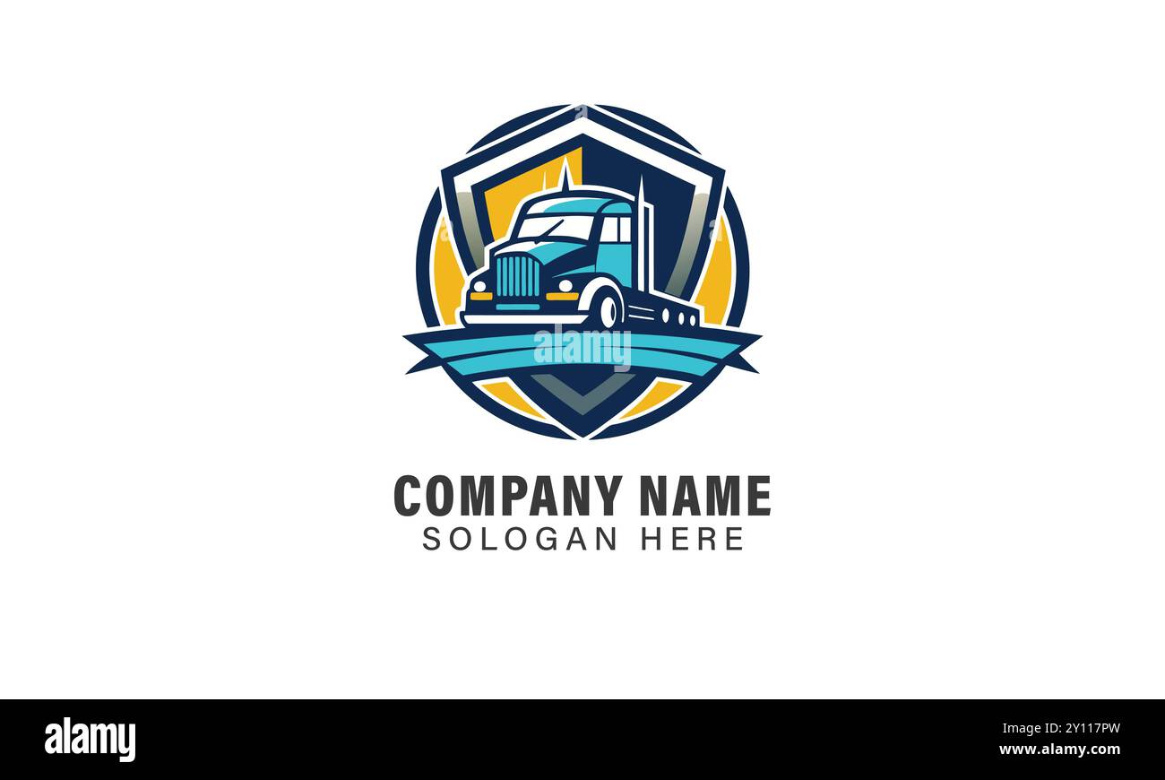 Trucking logo design hi-res stock photography and images - Alamy