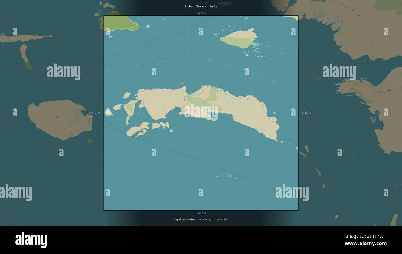 Pulau Seram in the Ceram Sea, belonging to Indonesia, described and ...