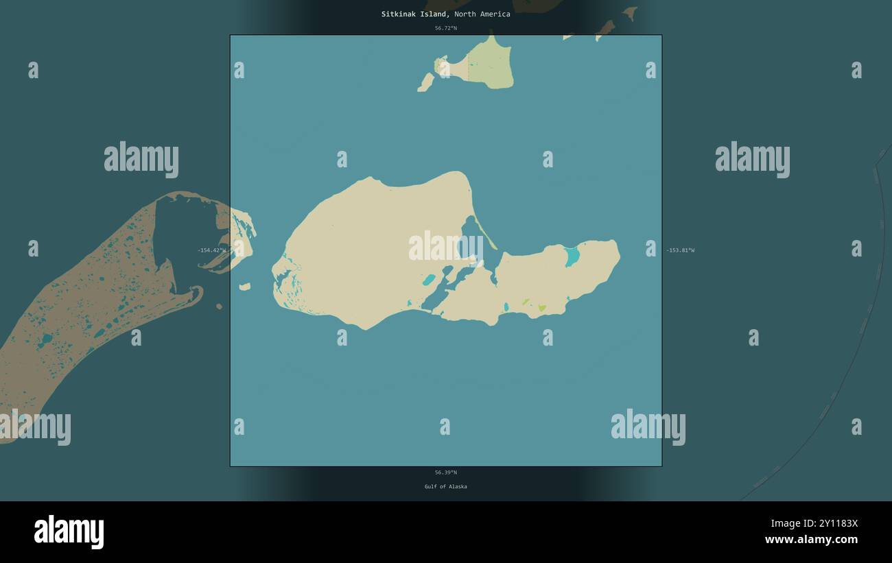 Sitkinak Island in the Gulf of Alaska, belonging to United States ...