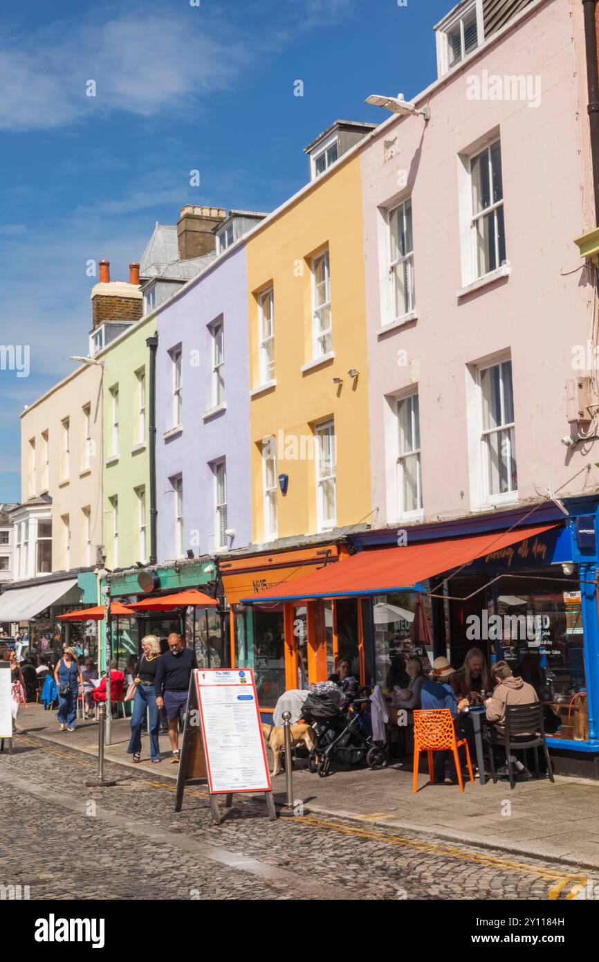 Colourful row of restaurants and bars hi-res stock photography and ...