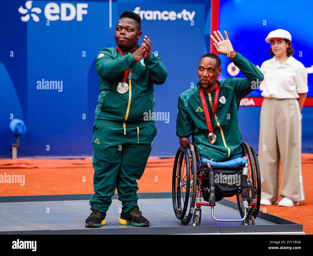 Paris, Sept. 4, 2024, Paralympics wheelchair tennis event. Donald ...