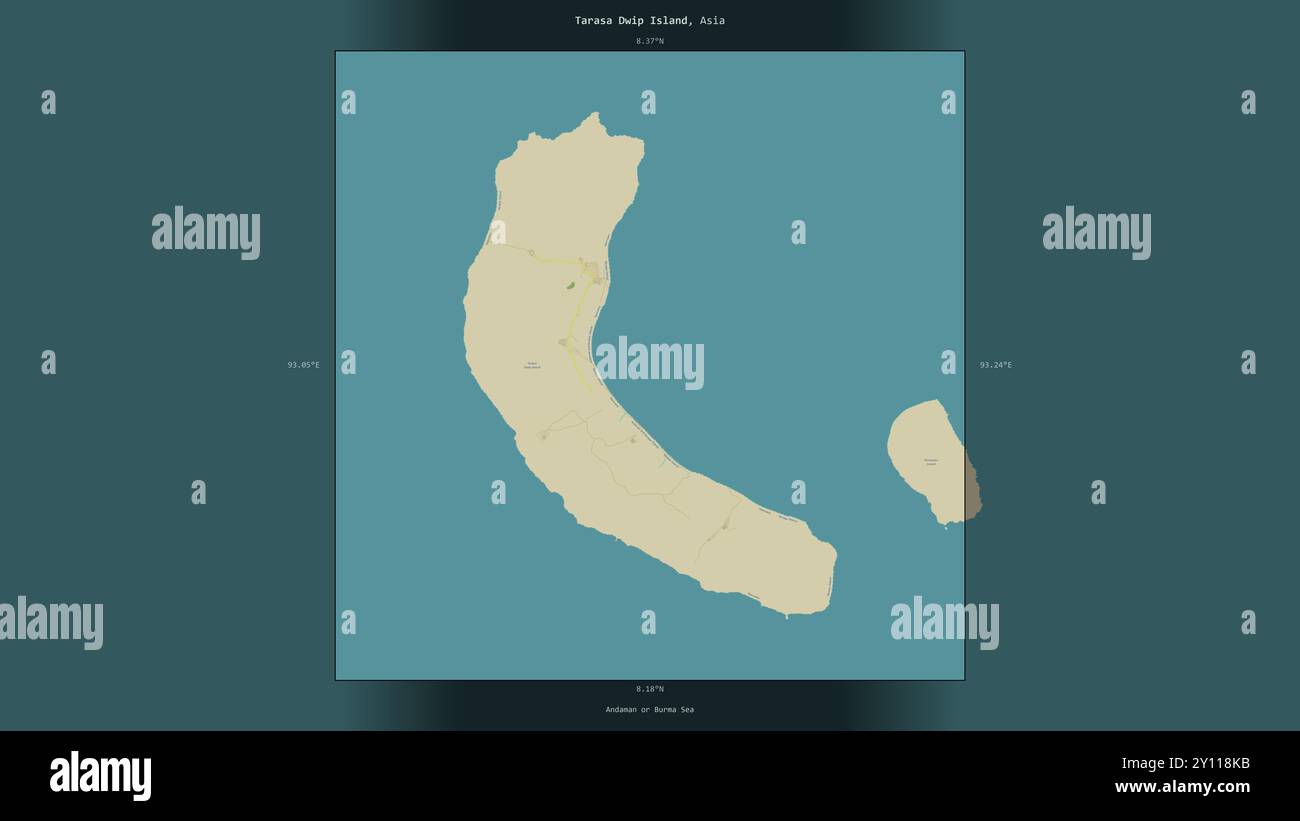 Tarasa Dwip Island in the Andaman or Burma Sea, belonging to India ...