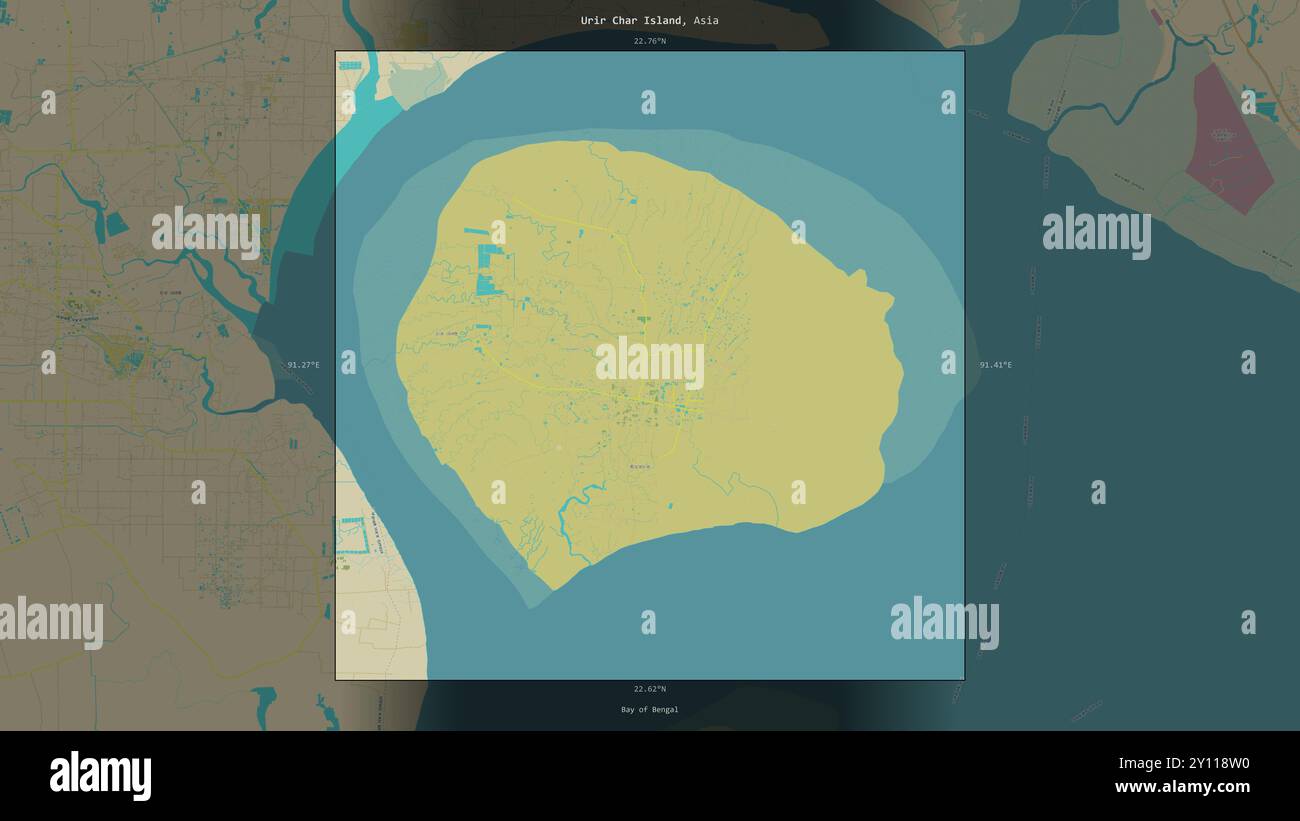 Urir Char Island in the Bay of Bengal, belonging to Bangladesh ...