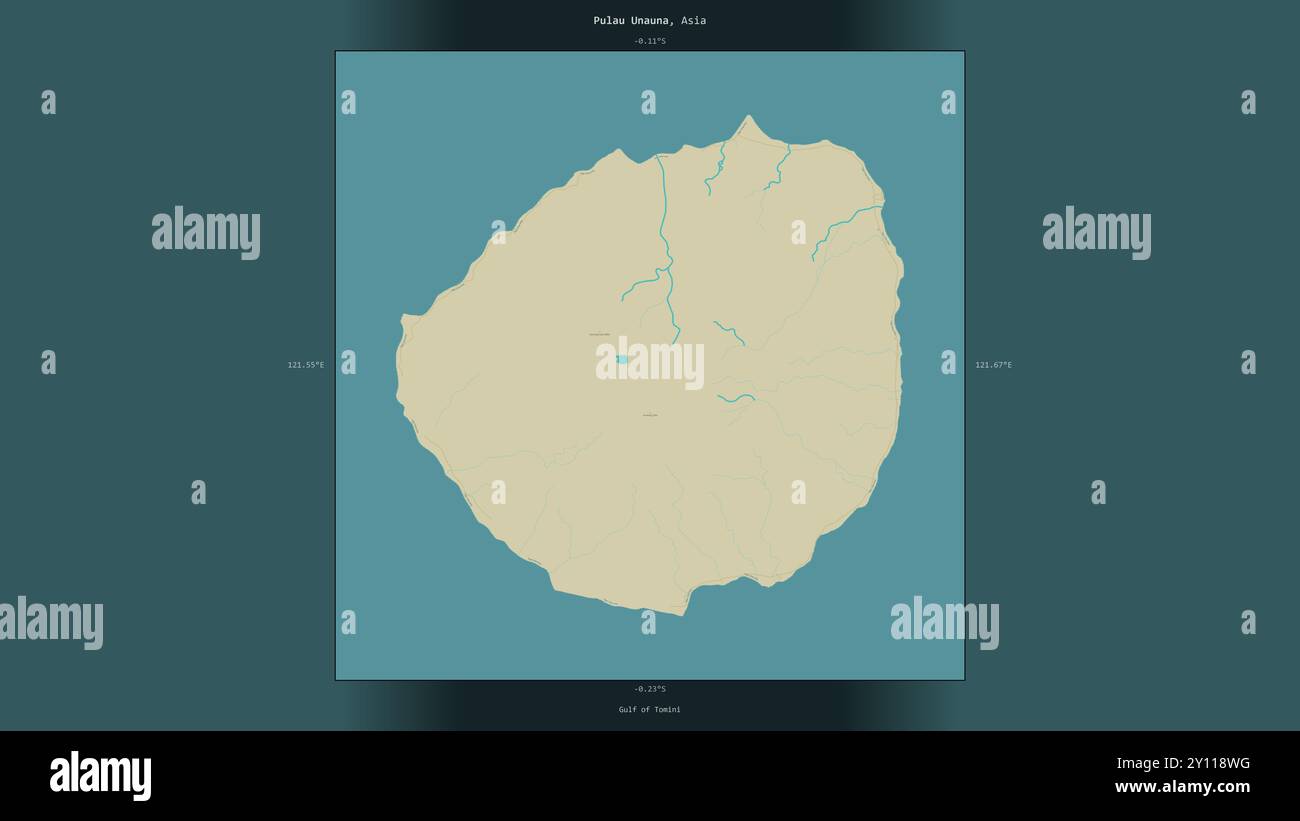 Pulau Unauna in the Gulf of Tomini, belonging to Indonesia, described ...