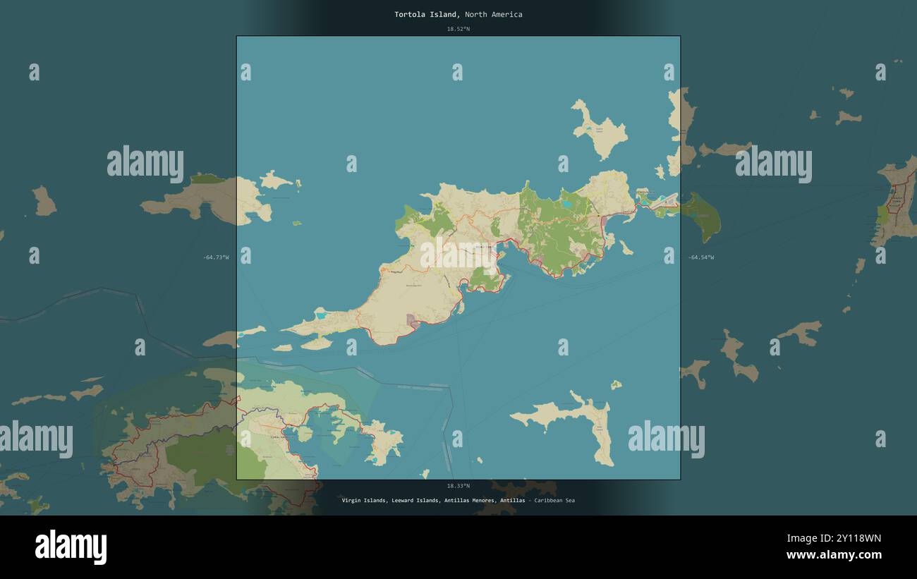 Tortola Island in the Caribbean Sea, belonging to British Virgin ...