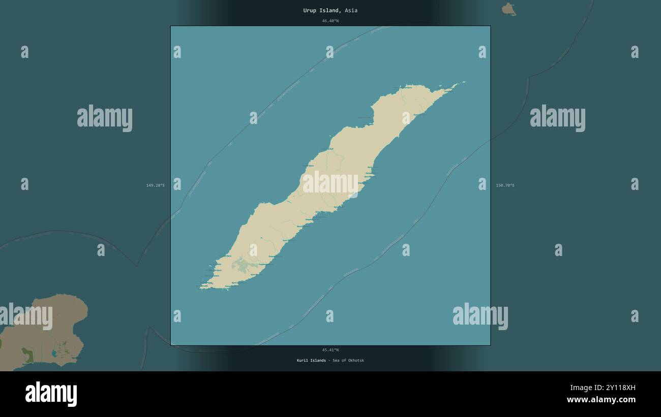 Urup Island in the Sea of Okhotsk, belonging to Russia, described and ...