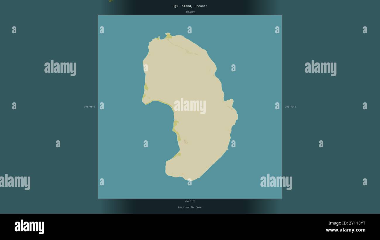 Ugi Island in the South Pacific Ocean, belonging to Solomon Islands ...