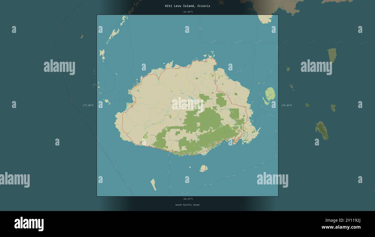 Viti Levu Island in the South Pacific Ocean, belonging to Fiji ...