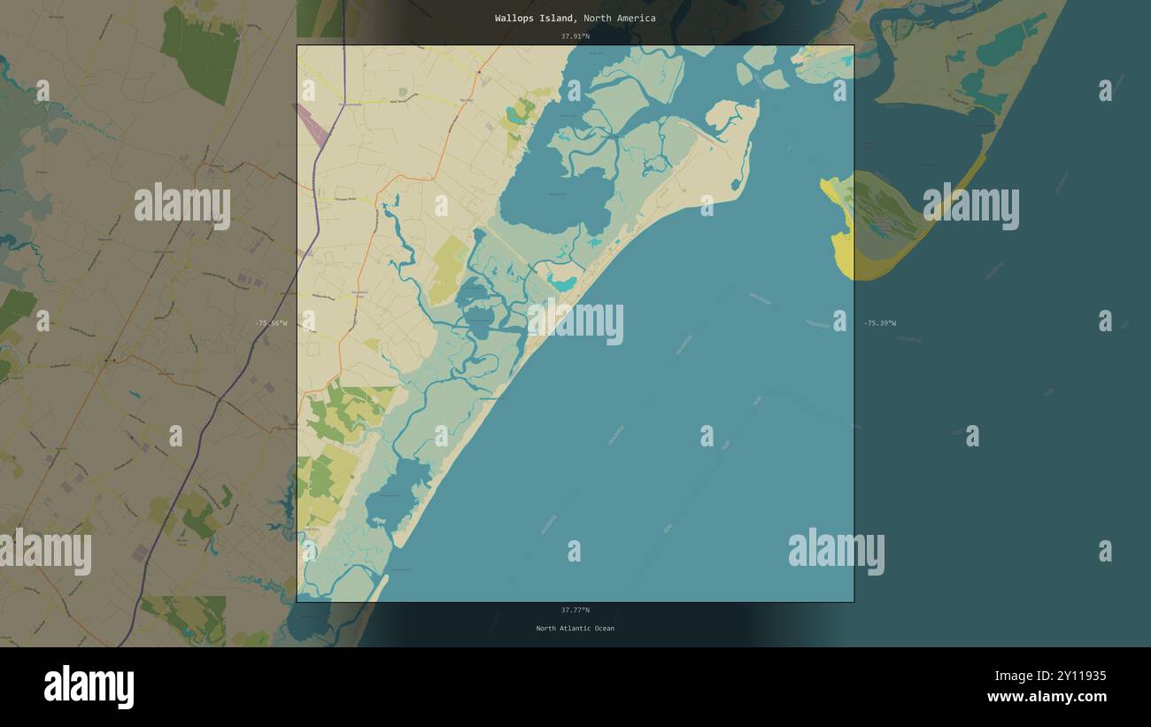 Wallops Island in the North Atlantic Ocean, belonging to United States ...