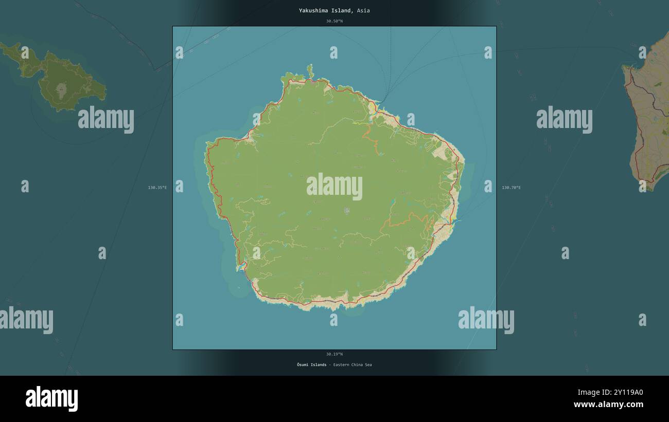 Yakushima Island in the Eastern China Sea, belonging to Japan ...