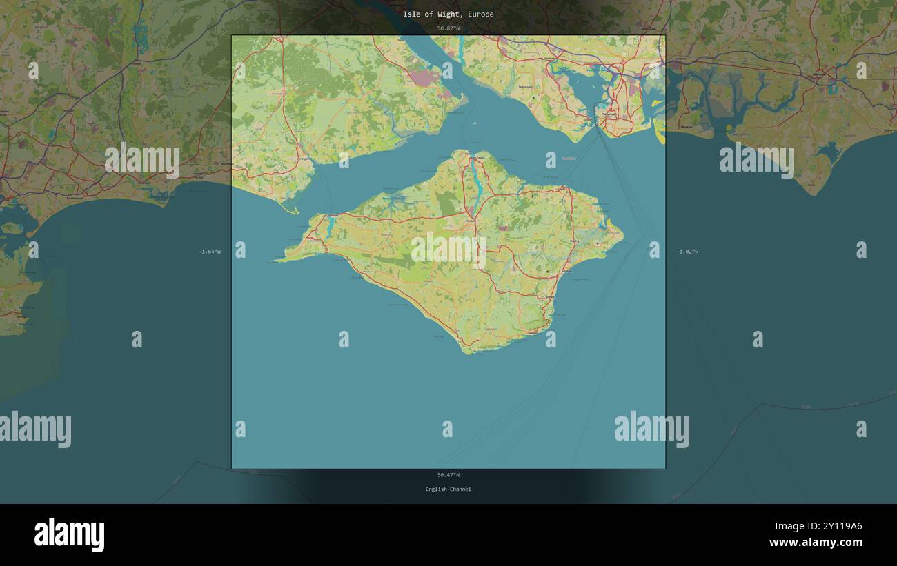 Isle of Wight in the English Channel, belonging to United Kingdom ...