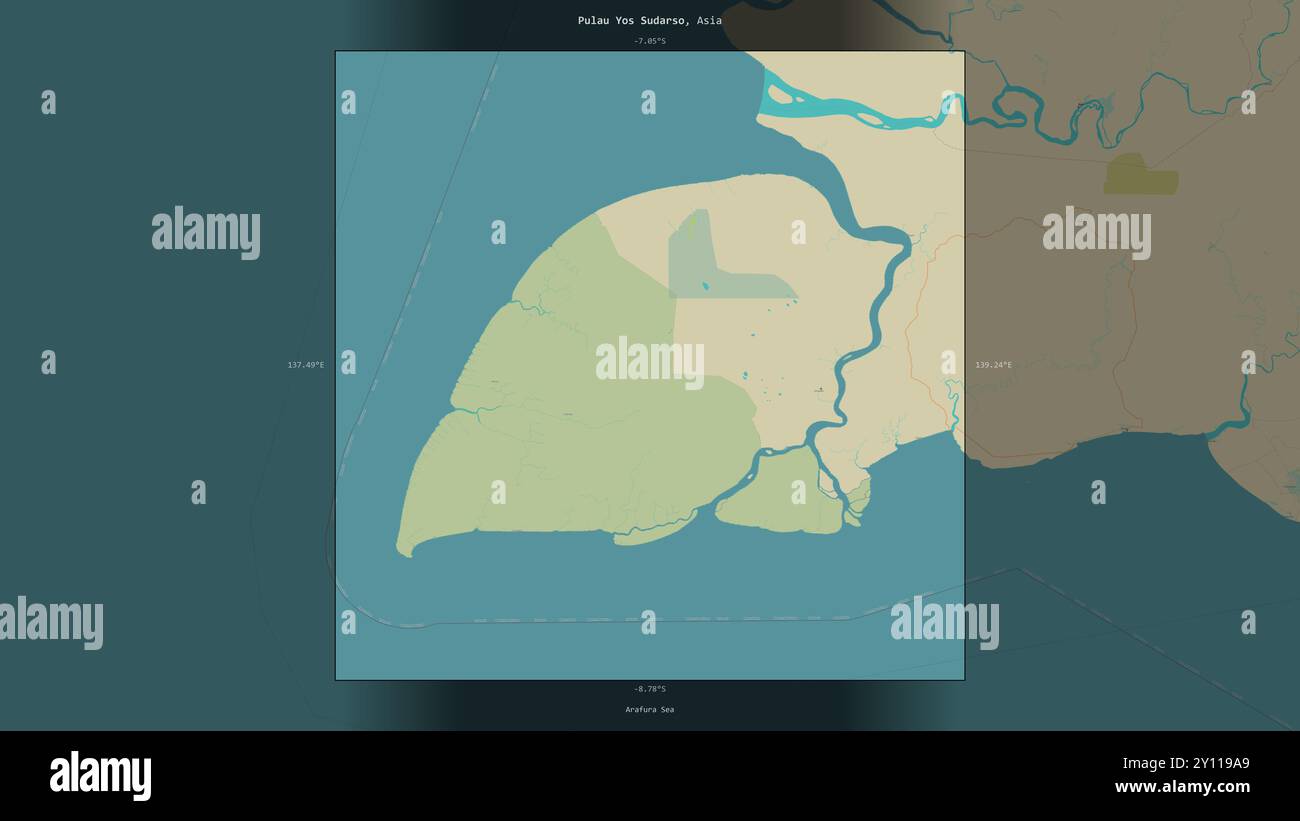 Pulau Yos Sudarso in the Arafura Sea, belonging to Indonesia, described ...