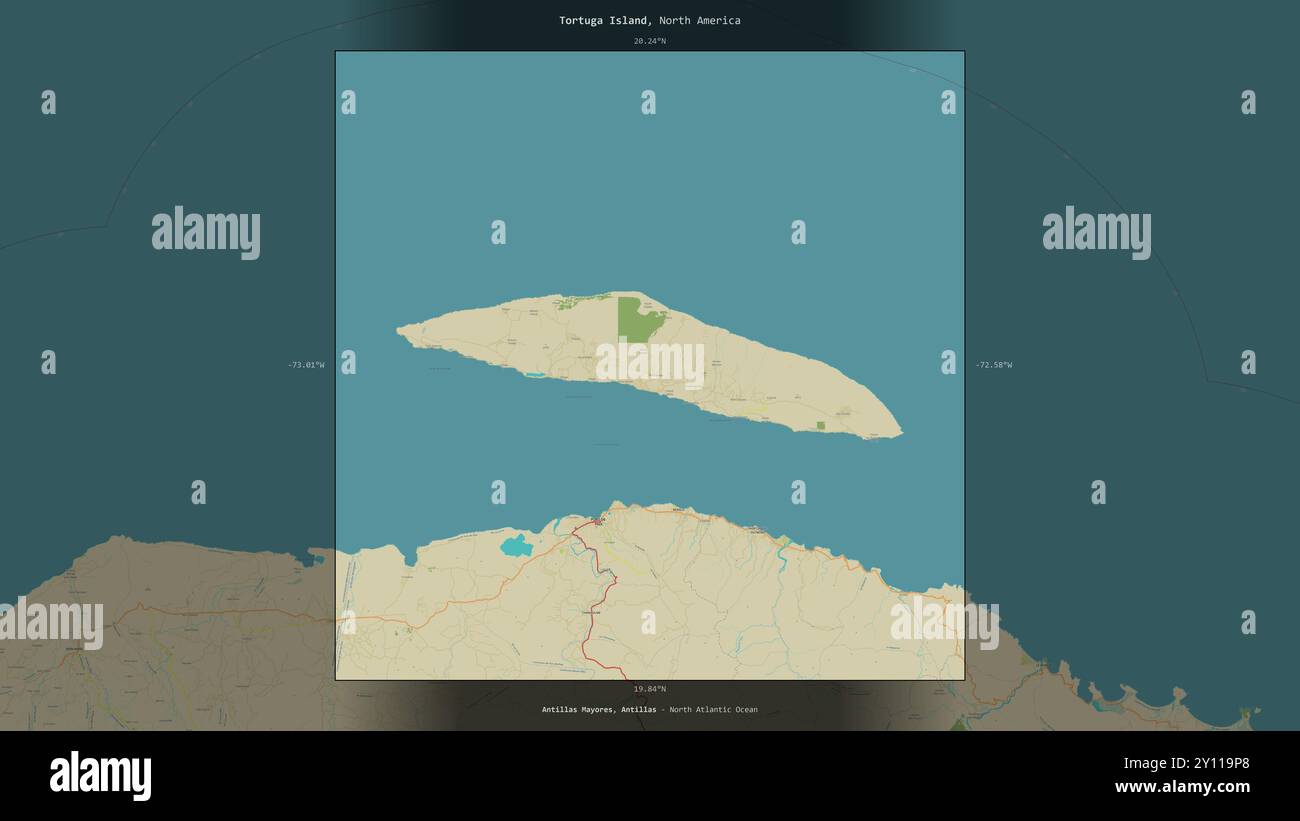 Tortuga Island in the North Atlantic Ocean, belonging to Haiti ...