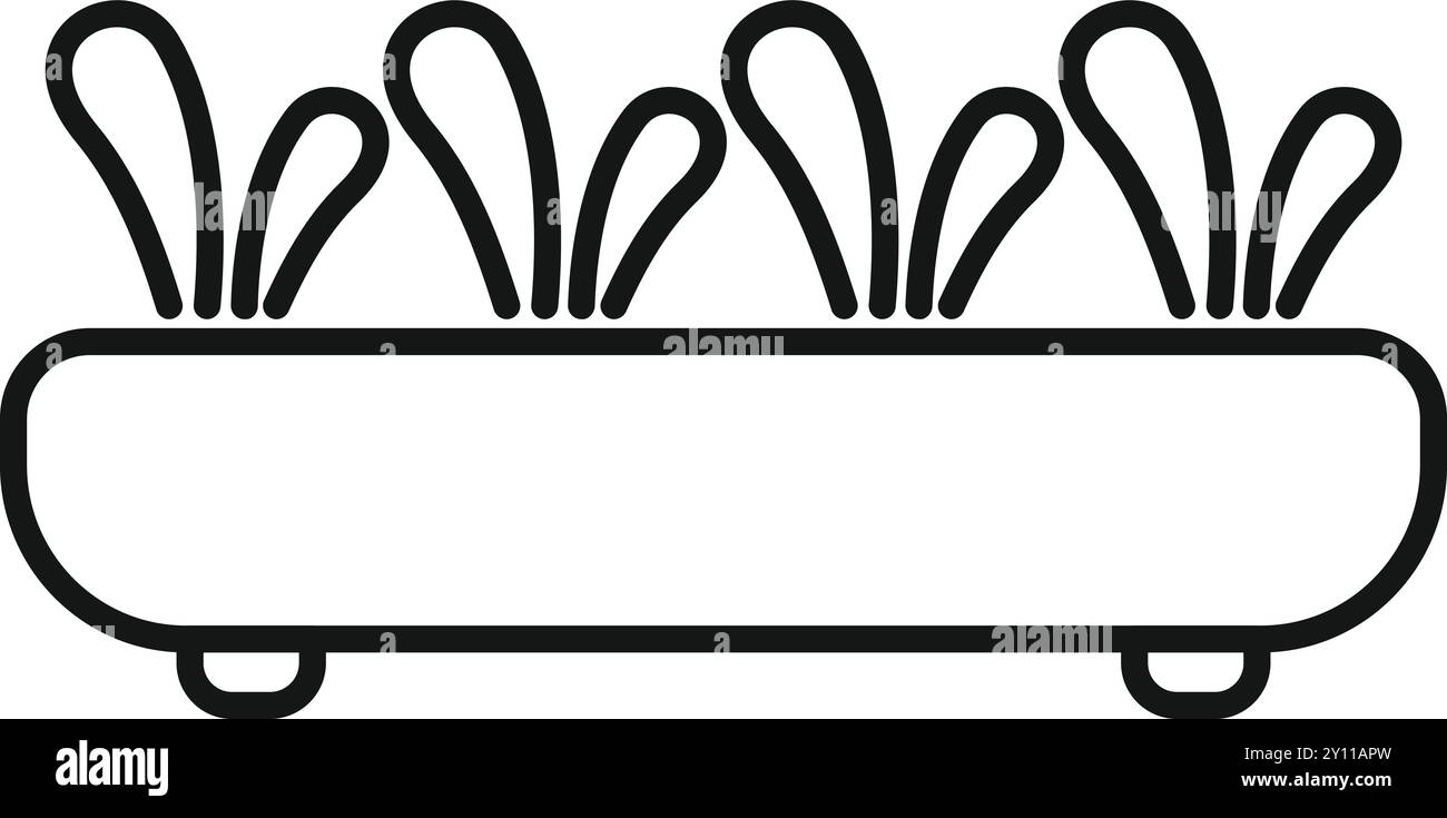 Lush green grass growing in Stock Vector Images - Alamy