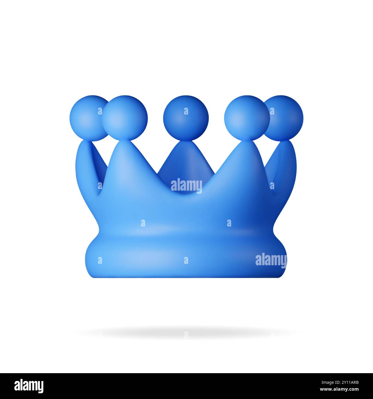 3d blue crown icon Stock Vector Images - Alamy