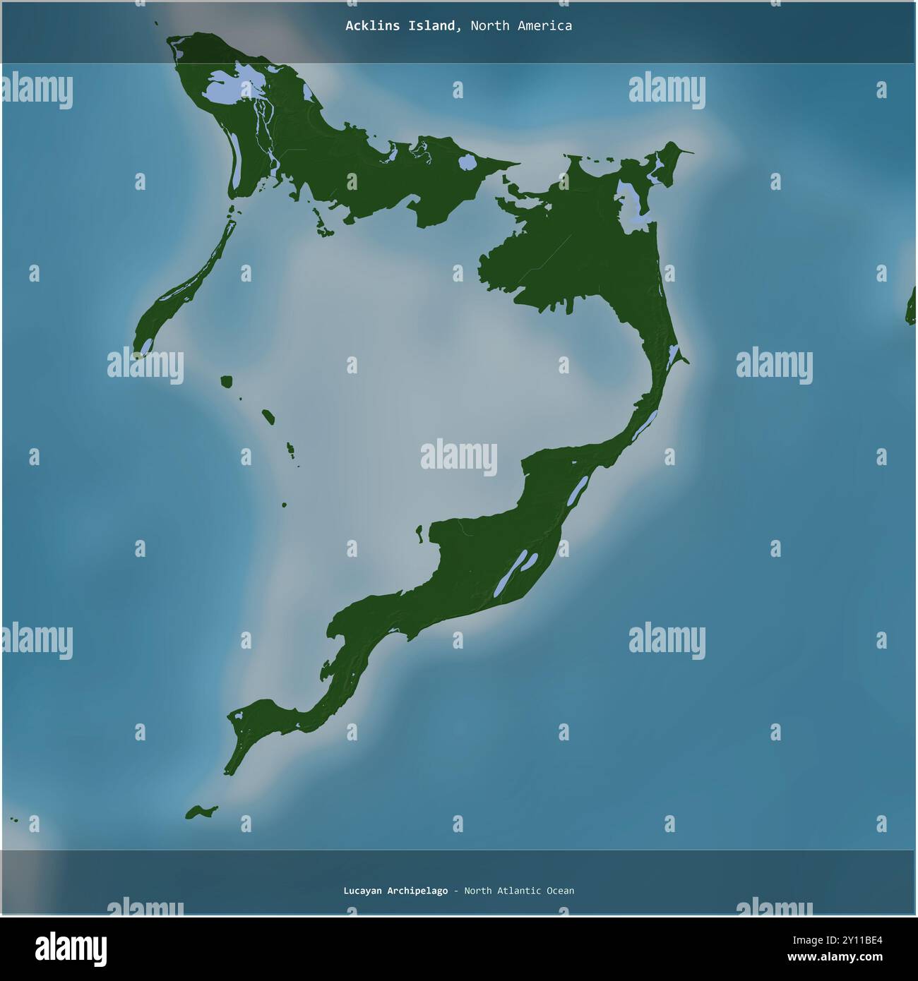 Acklins Island in the North Atlantic Ocean, belonging to Bahamas ...