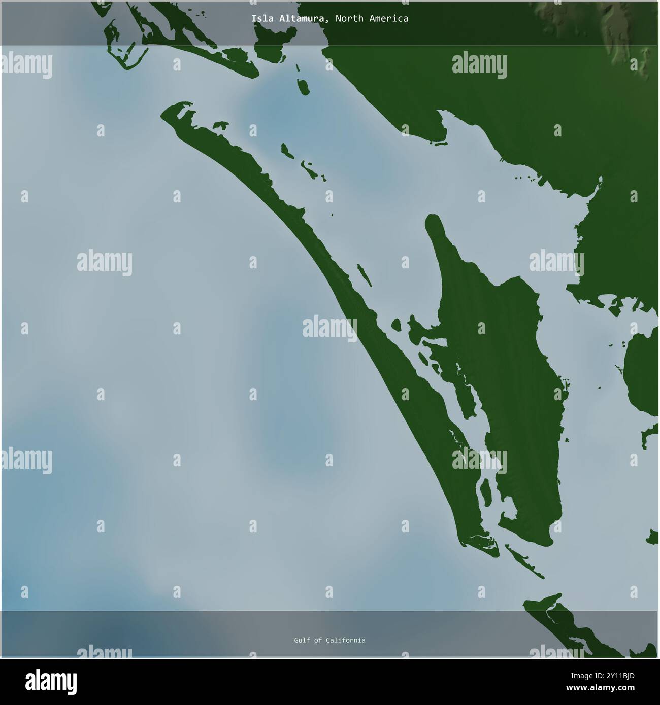Isla Altamura in the Gulf of California, belonging to Mexico, cropped ...