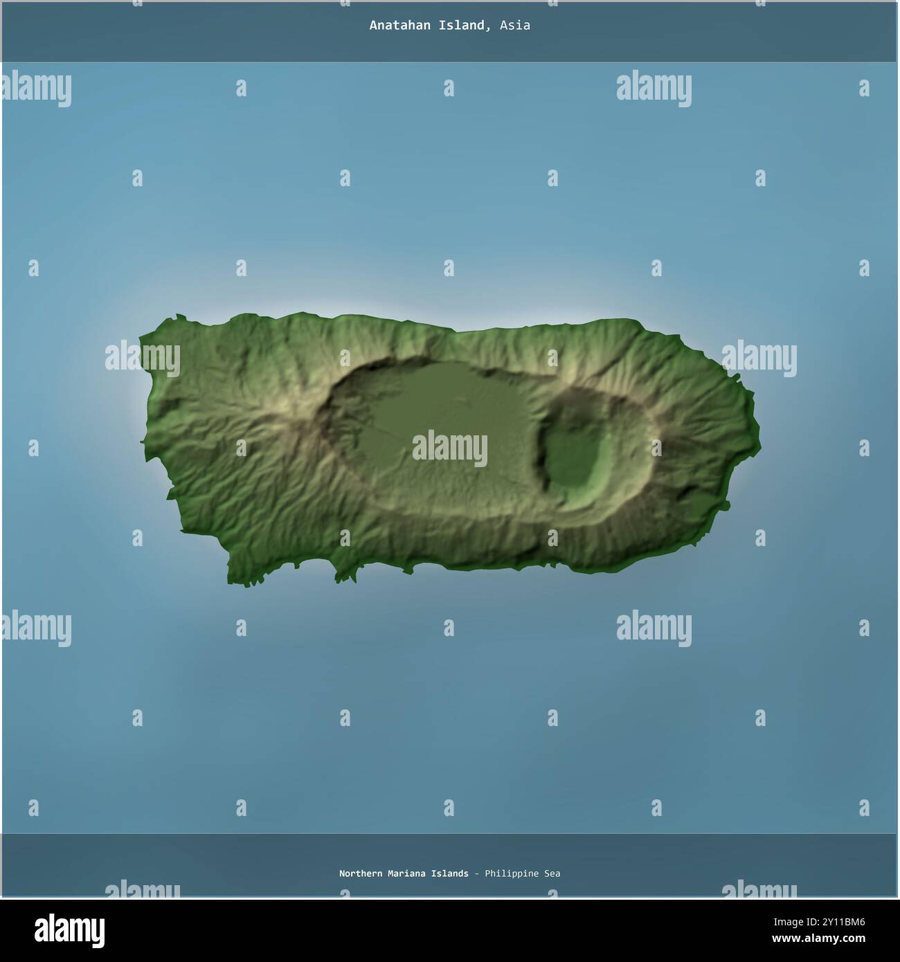 Anatahan Island in the Philippine Sea, belonging to United States ...