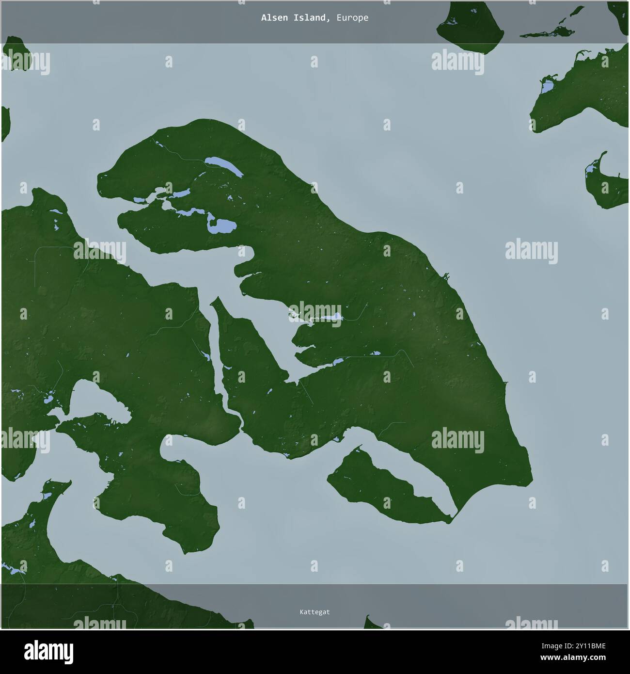 Alsen Island in the Kattegat, belonging to Denmark, cropped to square ...