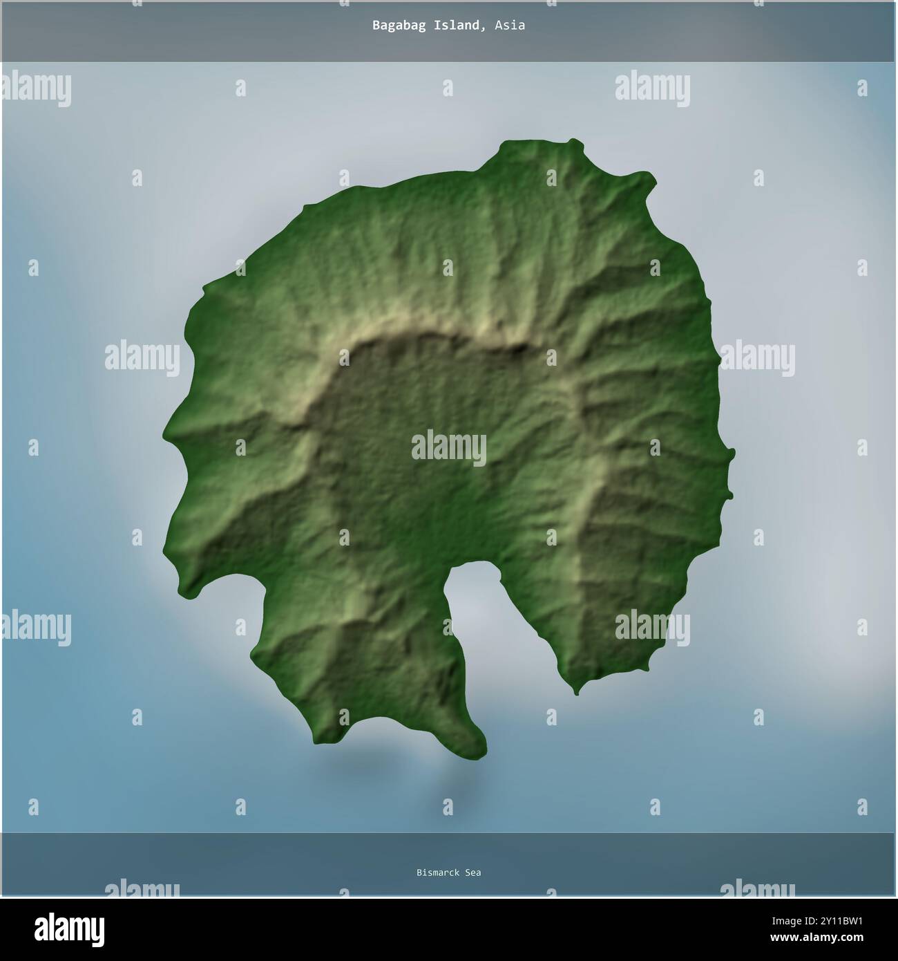 Bagabag Island in the Bismarck Sea, belonging to Papua New Guinea ...