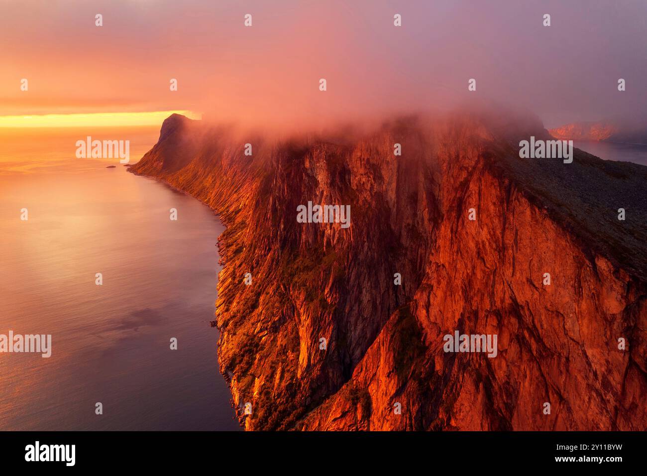 Aerial view segla mountain hi-res stock photography and images - Alamy