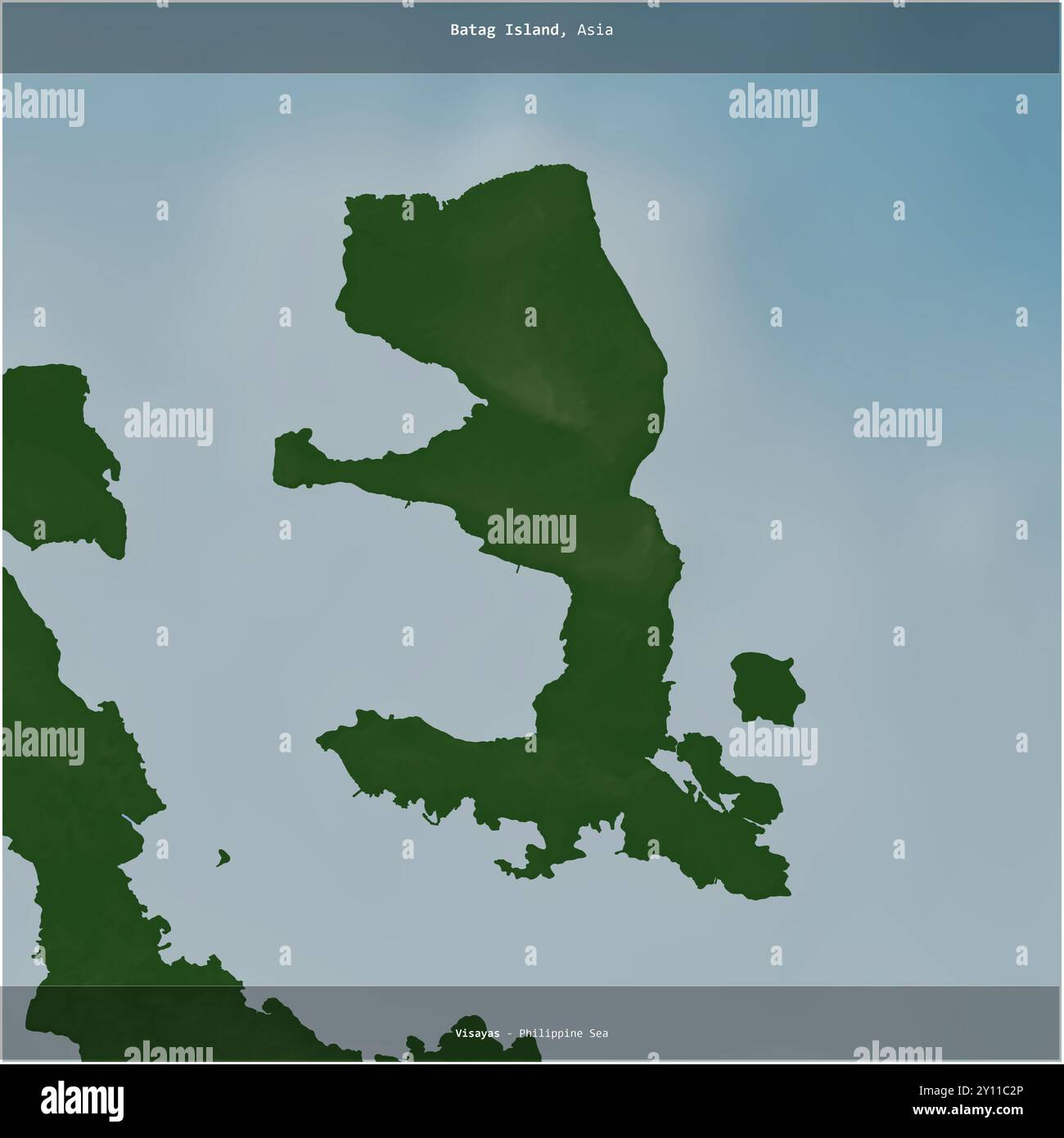 Batag Island in the Philippine Sea, belonging to Philippines, cropped ...