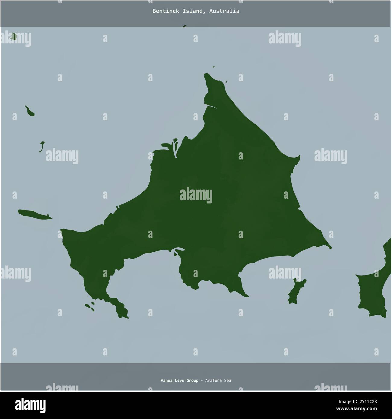 Bentinck Island in the Arafura Sea, belonging to Australia, cropped to ...