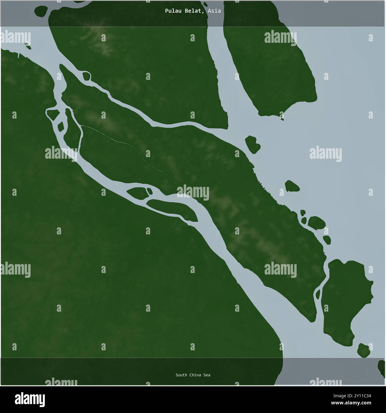 Pulau Belat in the South China Sea, belonging to Indonesia, cropped to ...